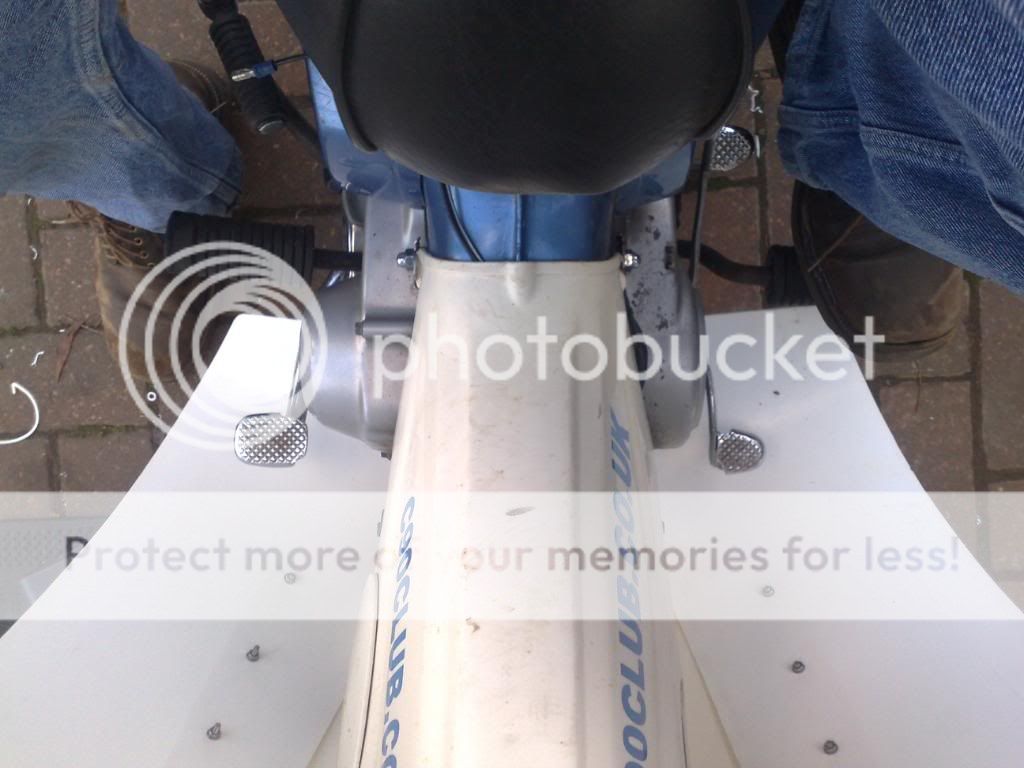 Extended leg shields for a Honda c90 - C90Club.co.uk